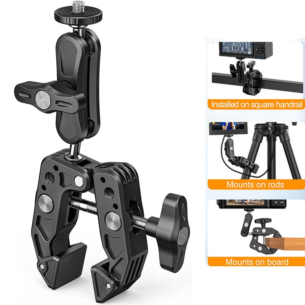 Multi-functional Super Clamp Magic Arm Clamp Mount 360° Rotation ...