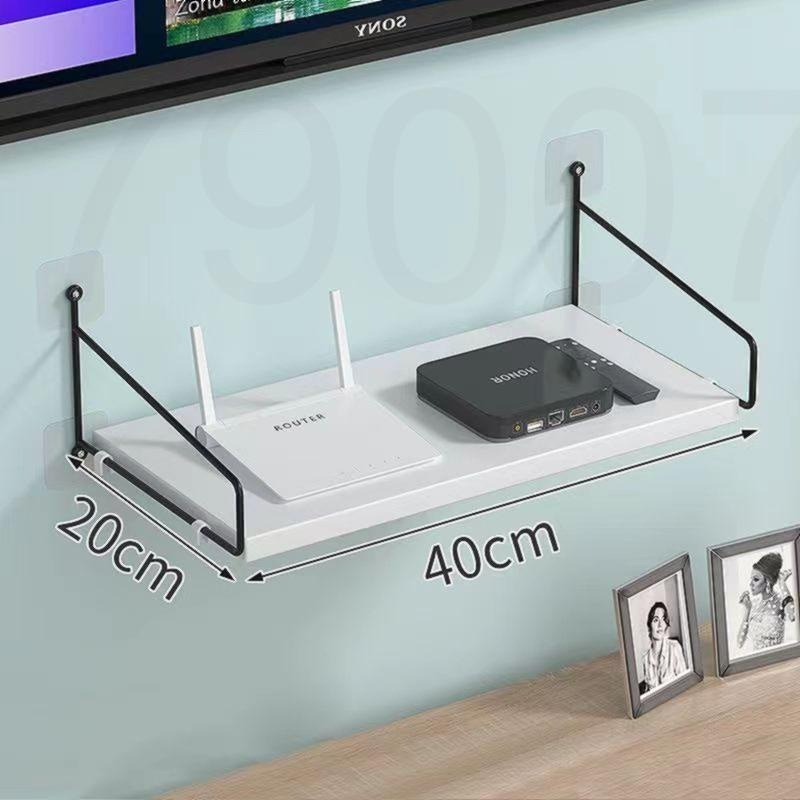 Wall Organizer Hanging Rack No Punching Router Rack TV set-top Box ...
