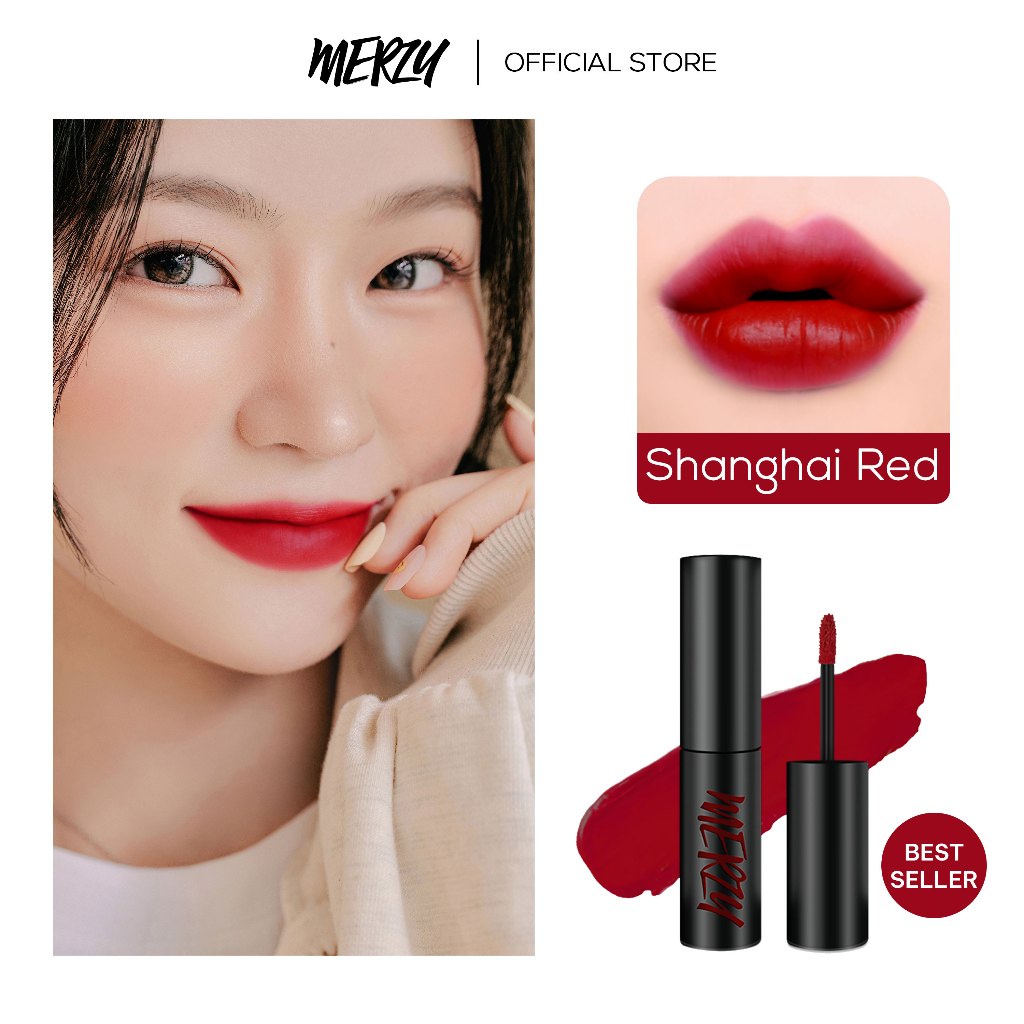 Merzy The First Velvet Tint V11 Shanghai Red [long lasting, velvet ...