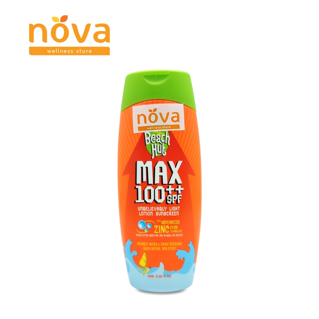 Beach Hut Max SPF 100++ Light Lotion Sunscreen 50ml (btl) | Shopee ...