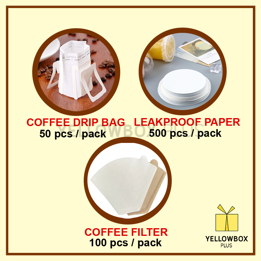 Empty Coffee drip bag 50pcs Coffee Paper Filter 100pcs Leak Proof Film ...