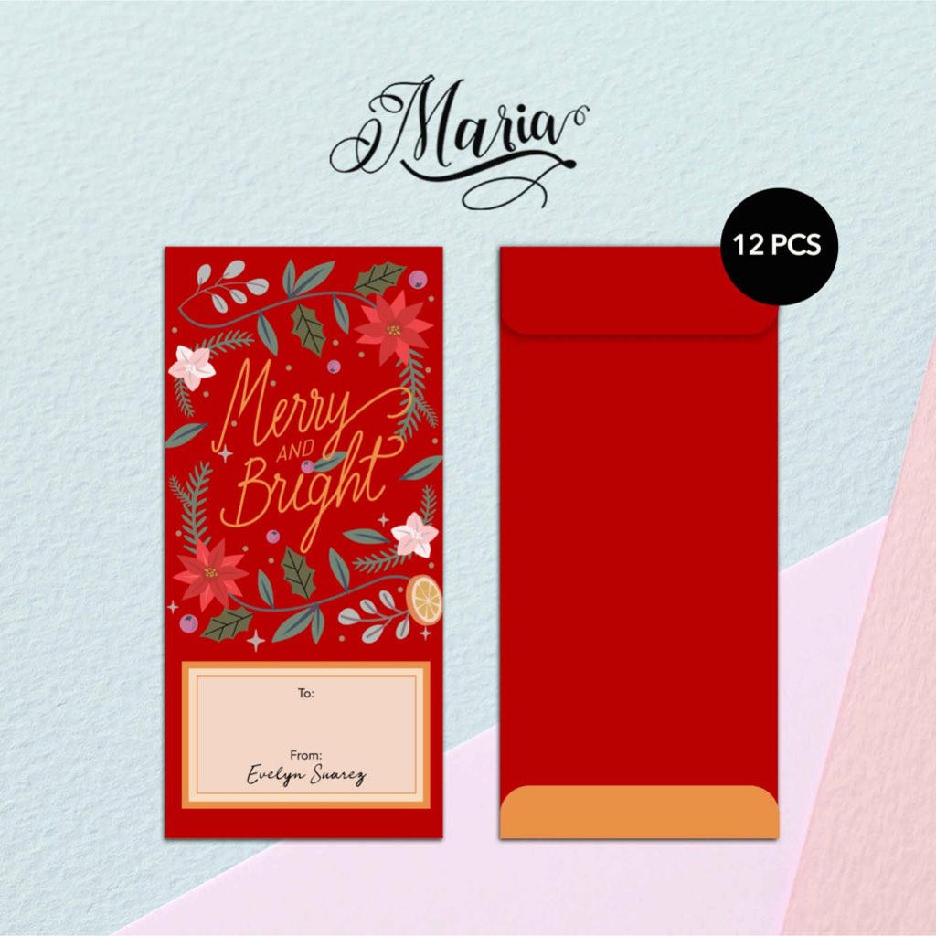 Personalized Christmas Money Envelopes Angpao E1 | Shopee Philippines