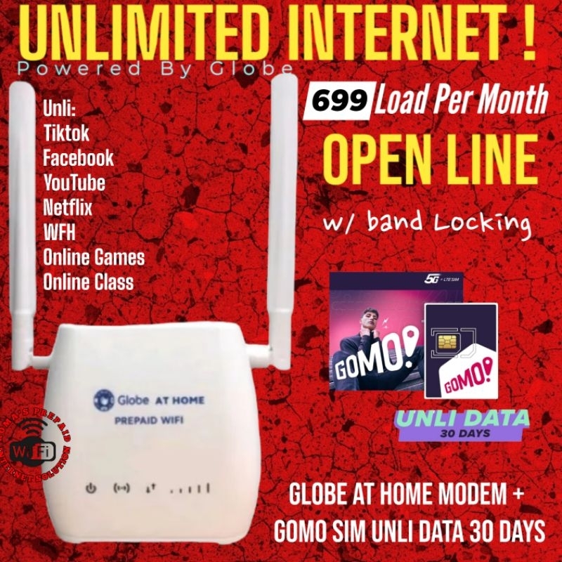 GLOBE AT HOME PREPAID WIFI ZLT S10G Open line any sim + Gom Unli 30 days | Shopee Philippines