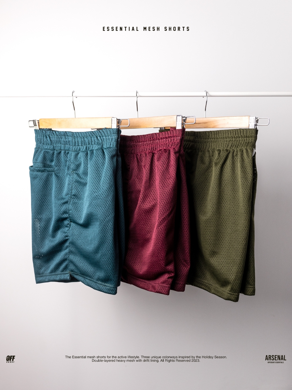 OFFCOURT ESSENTIALS - PLAIN MESH SHORTS | Shopee Philippines