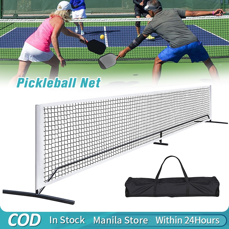 Portable Pickleball Net Set 22 FT Regulation Size Steady Metal Frame ...