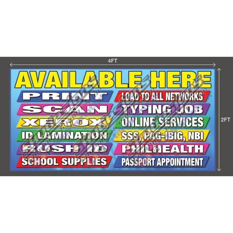 PRINT SCAN TARPAULIN COLORED PRINT 4X2FT | Shopee Philippines