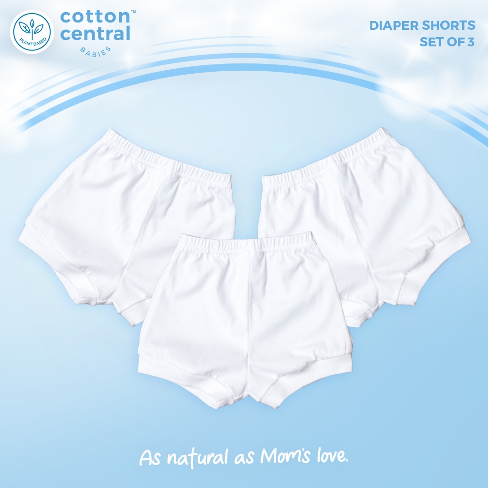Cotton Central™ Diaper Shorts Pure Cotton newborn infant baby Boy Girl ...