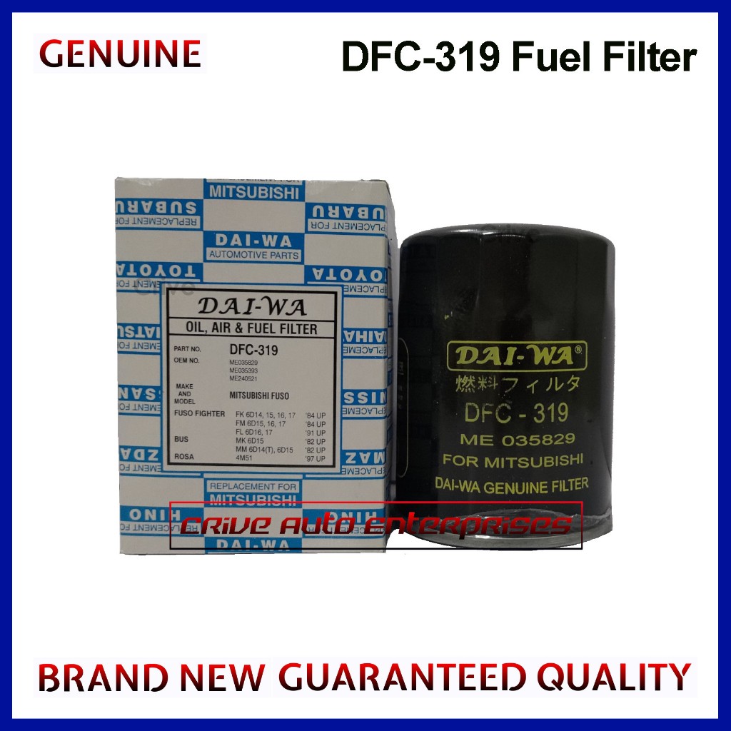 ORIGINAL Daiwa DFC-319 Fuel Filter for Mitsubishi [6D15, 6D16, 6D17 ...