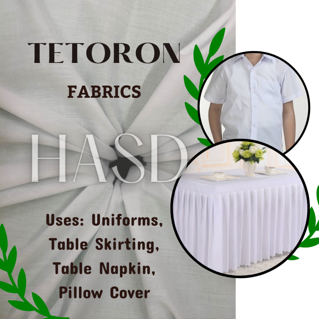 Tetoron Fabric WHITE ONLY 1 Roll/60 Yards (45" Width) | Shopee Philippines