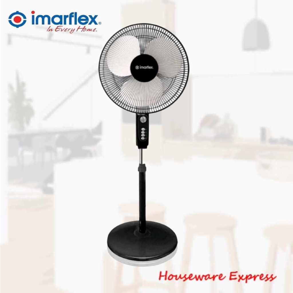Imarflex IF-322T Stand Fan with timer 16 inches black IF322T (Houseware ...