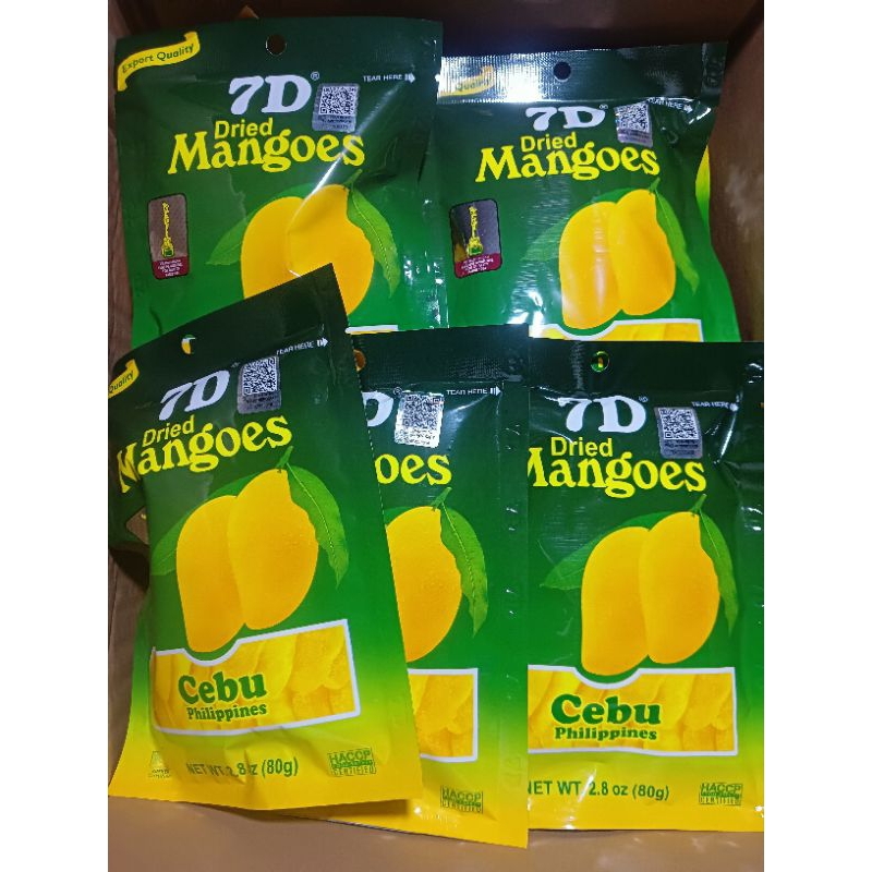 50 packs (wholesale)of 7D dried mango 80 grams per pack | Shopee ...