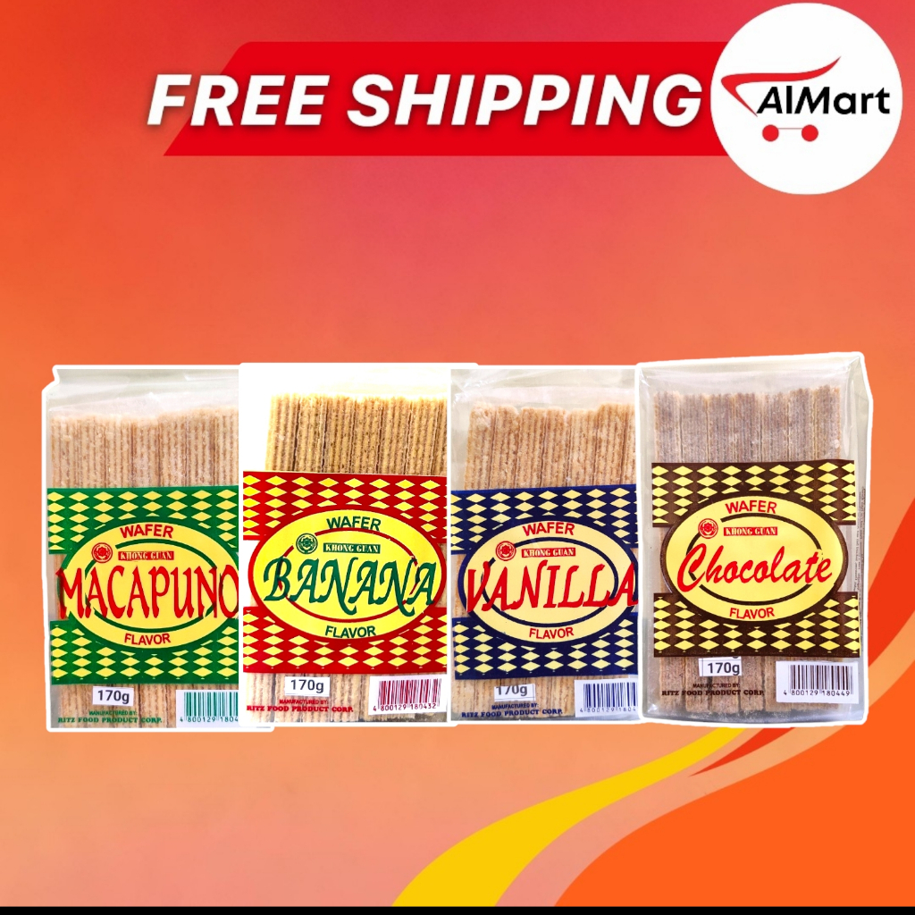 CHOCO, BANANA, VANILLA & MACAPUNO WAFER (170 GRAMS) | Shopee Philippines