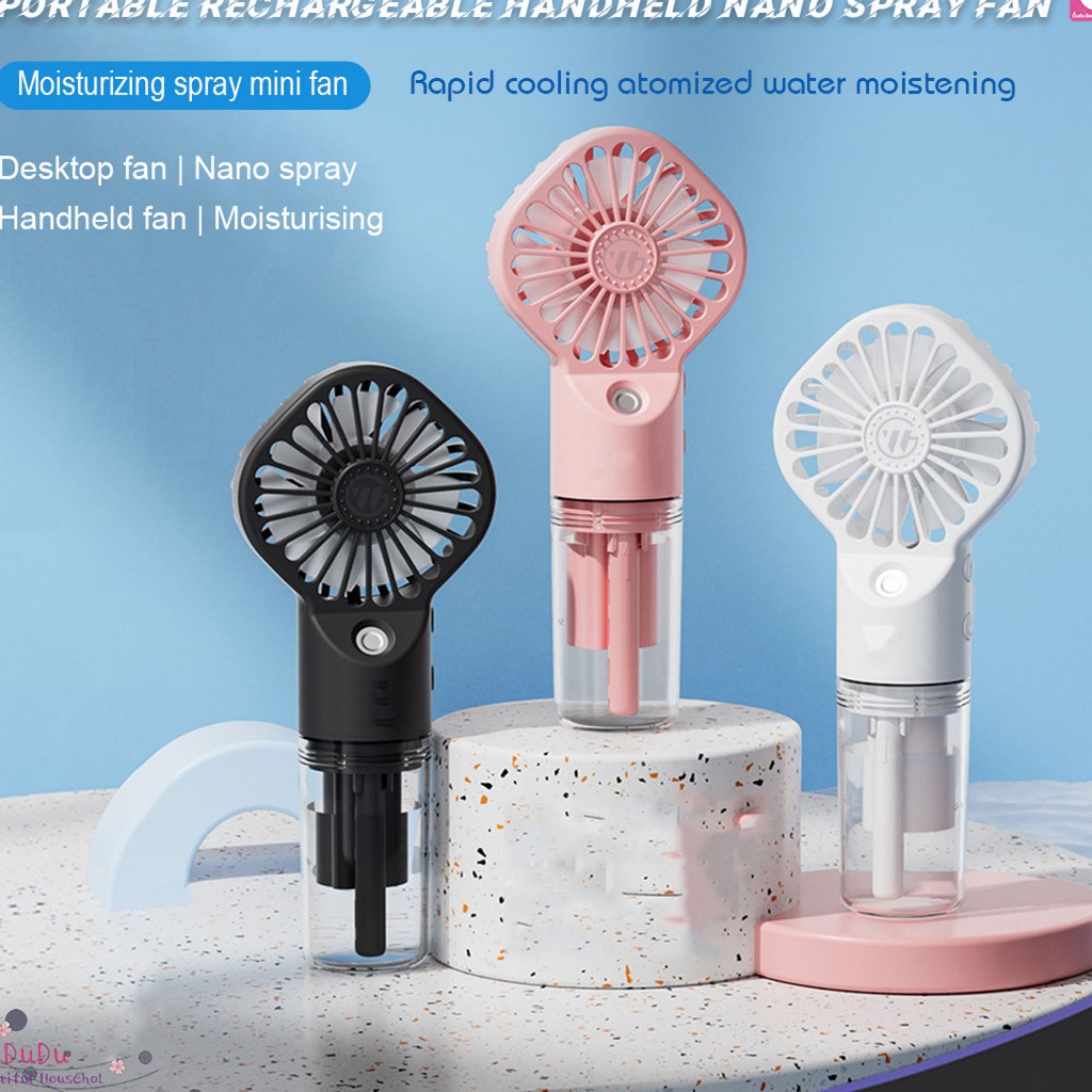 JX USB Rechargeable Handheld Nano Spray Fan Portable Mini Water Mist ...