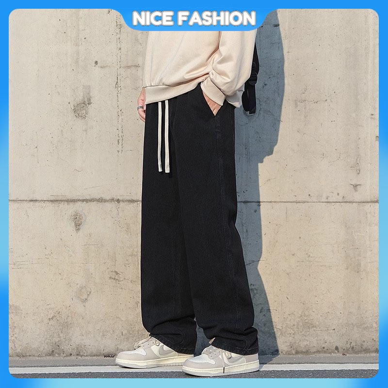 Maong Pants For Men Korean Style Men's Denim Jeans Straight Loose Fit ...