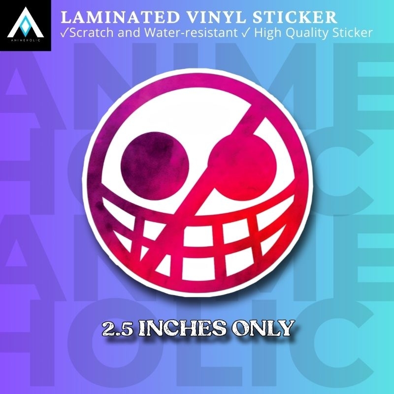 ONE PIECE DONQUIXOTE DOFLAMINGO STICKERS |~ ANIMEHOLIC LAMINATED VINYL ...