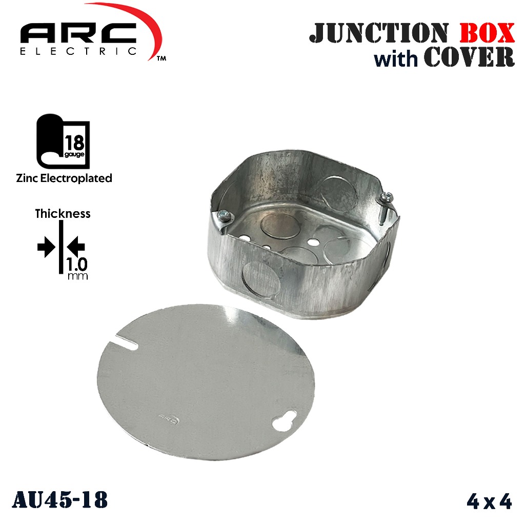 ARC Metal Junction Box 18ga (1mm) Deep-Type for electrical wiring 1/2 ...