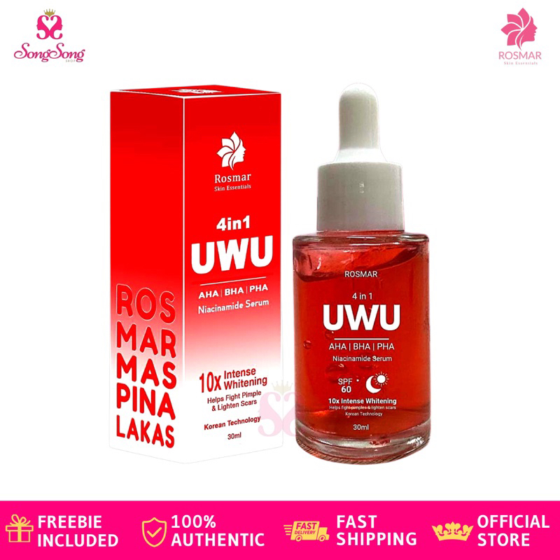 ROSMAR Uwu 3in1 Serum 30ml (AHA | BHA | PHA Serum Korean Technology ...
