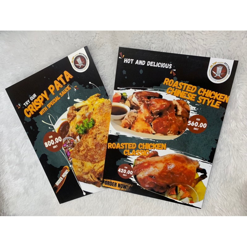 Flat type Sintra Board | Menu Board | Signage A4 size | Shopee Philippines