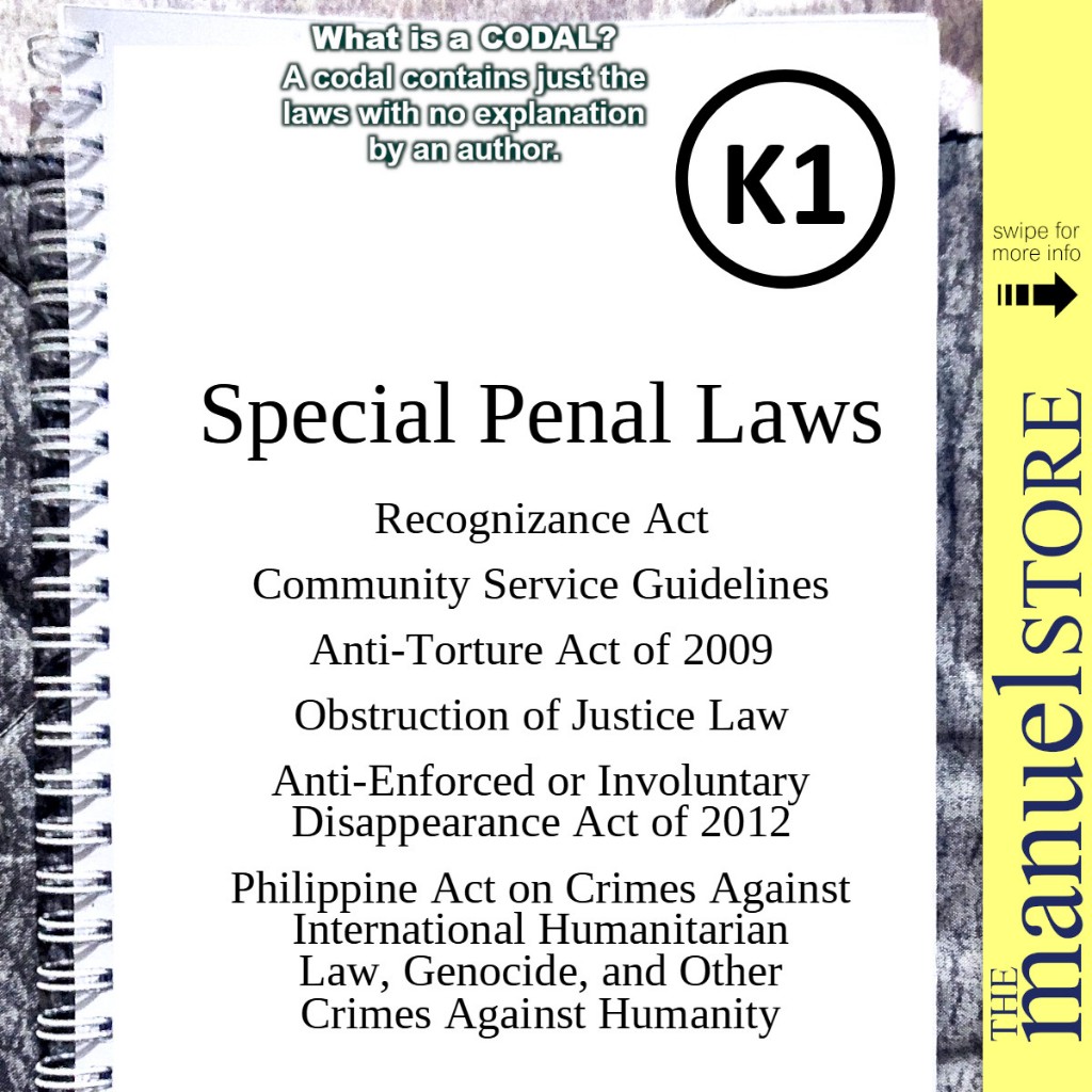 Codal Notebook (2023) - Criminal Laws Revised Penal Code RPC ...