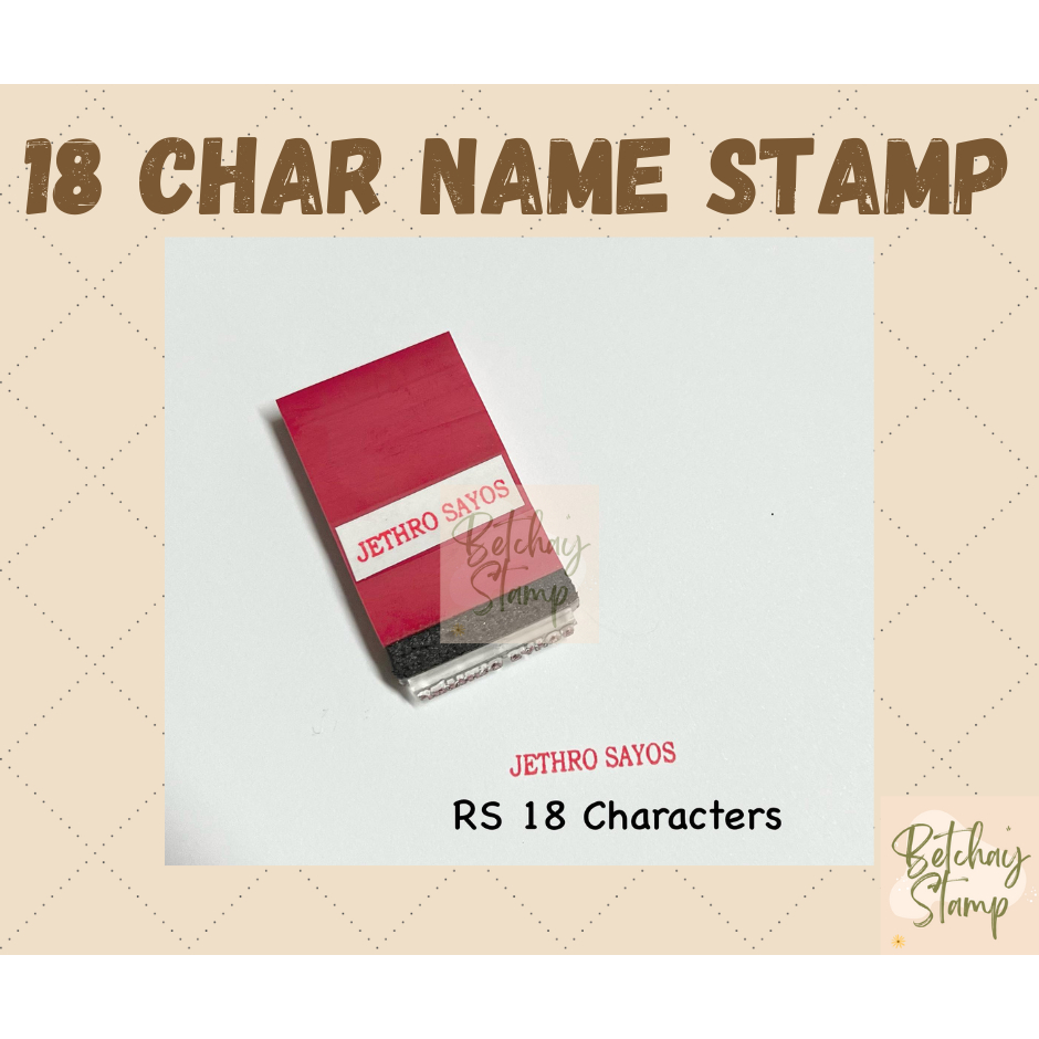 Betchay Stamp! Name Stamp 1 Liner Rubber Stamp | Shopee Philippines