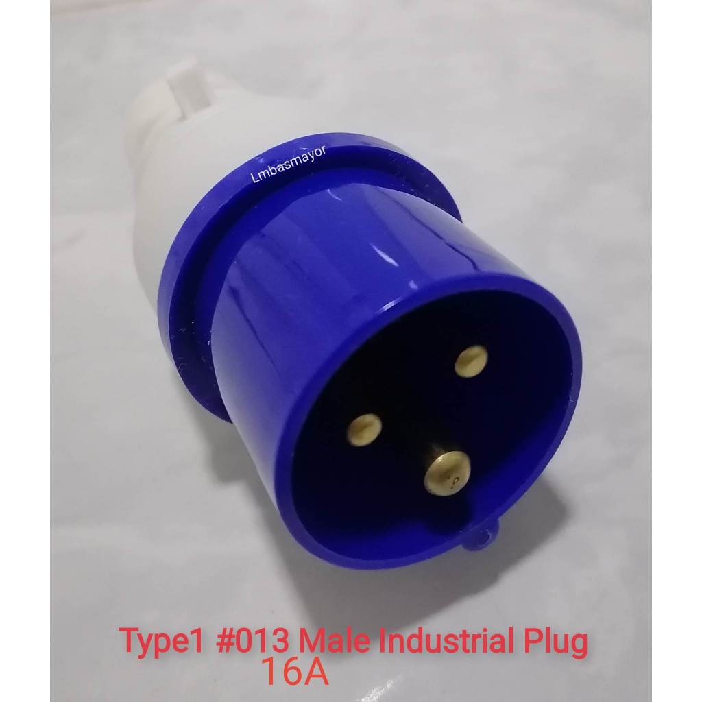 C-45 16A-6h / 220-250V Industrial Plug Straight Panel Installation ...