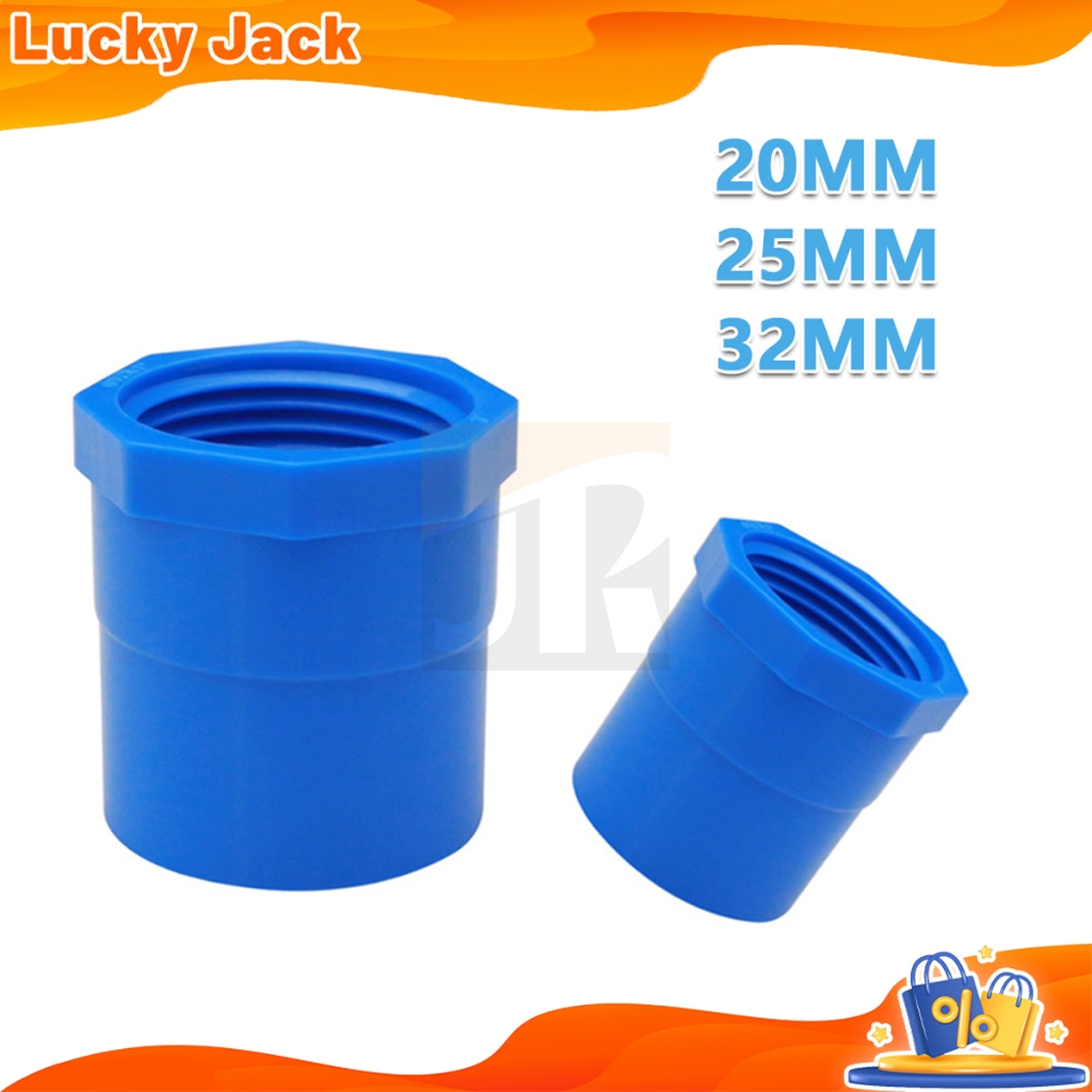 PVC Blue Female Direct Water Pipe Fittings 1/2inch To 1inch | Shopee ...