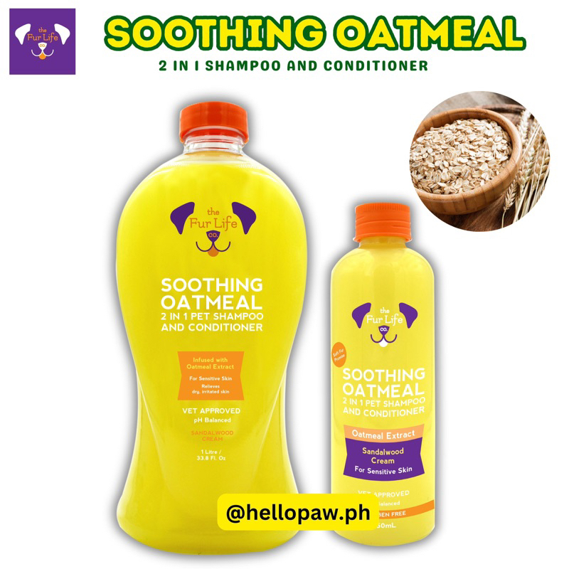 The Fur Life Soothing Oatmeal 2-in-1 Pet Shampoo and Conditioner ...