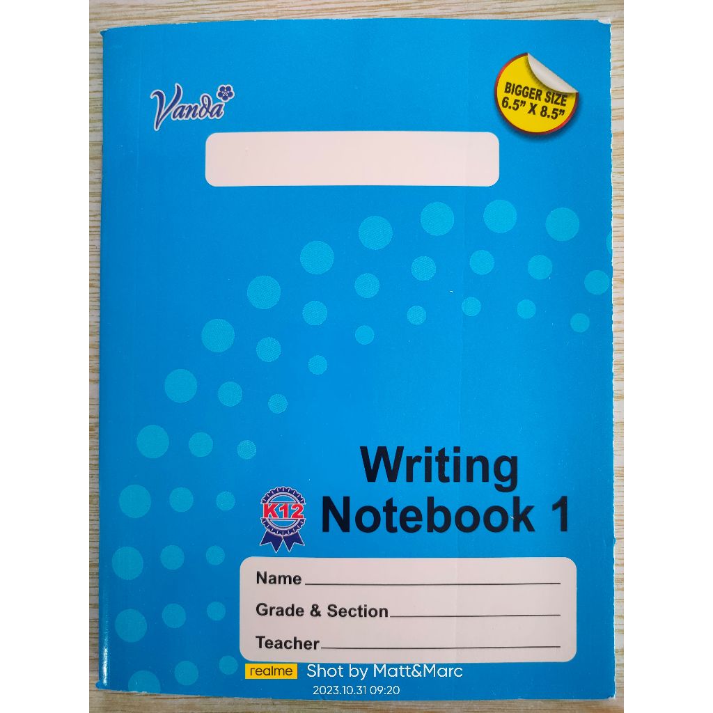 VANDA K12 Writing Notebook 1 bigger size spacing SOLD PER PIECE ...