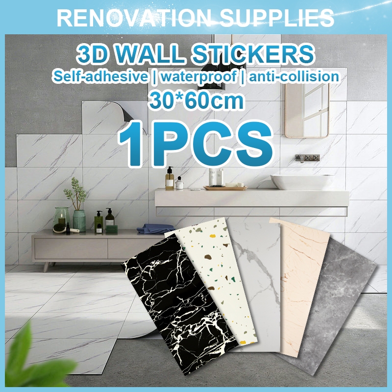 3D Wallpaper 30*60CM Foam Marble Design Waterproof Self Adhesive Wall ...