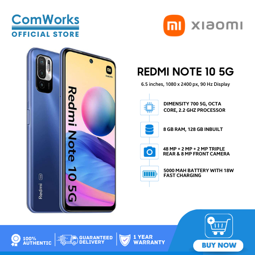 Comworks official Store | Xiaomi Redmi Note 10 5G | 8GB 128GB | 6 ...