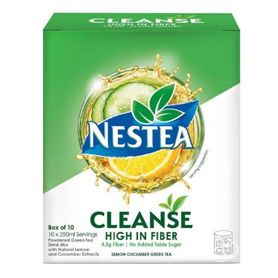 NESTEA Cleanse Lemon Cucumber Powdered Green Tea High in Fiber 250ml ...