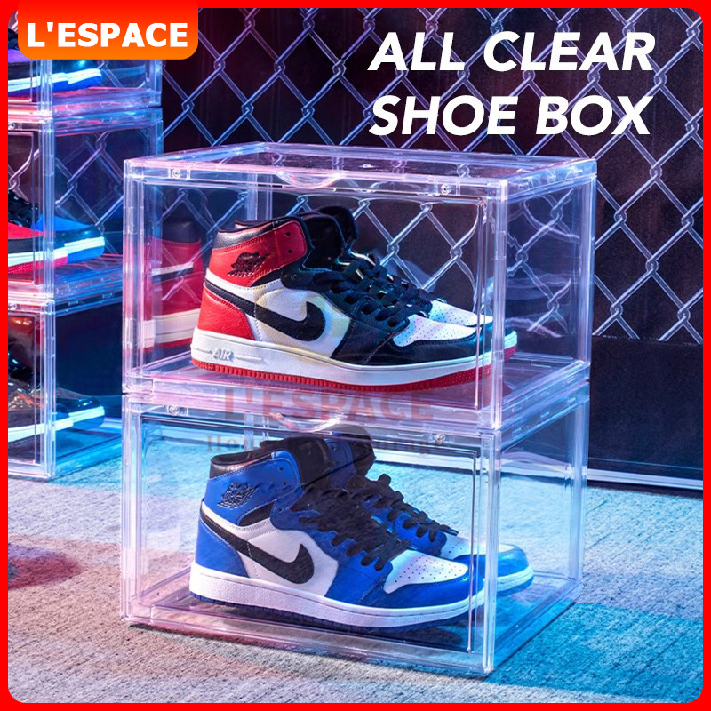Heavy Duty Transparent Acrylic Shoe Cabinet Sneaker Shoes Rack Storage ...