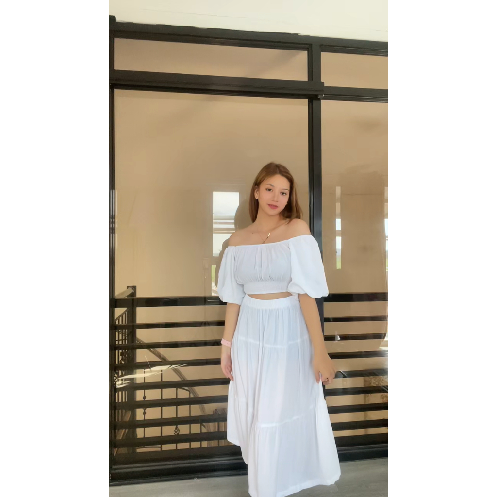 SC White Terno Coordinates Set | Shopee Philippines