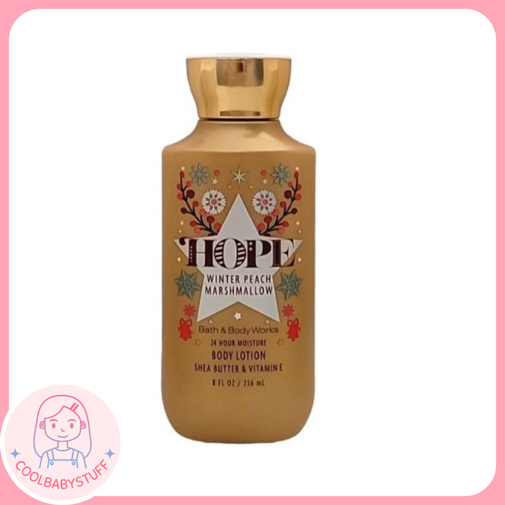 Bath & Body Works Hope Winter Peach Marshmallow Body Lotion | Shopee ...