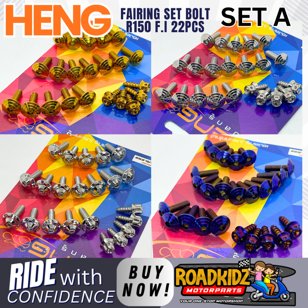 HENG COMPLETE FAIRINGS SET BOLTS FOR RAIDER150 CARB/F.I | Shopee ...