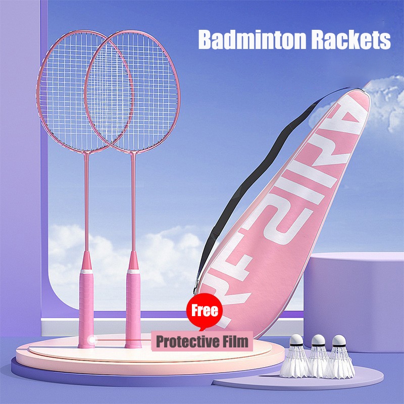 2pcs Badminton Rackets and Carrying Bag Set Badminton Racquet Set ...