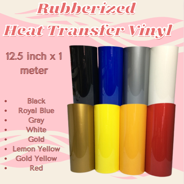 QUAFF Korea Rubberize CDP Heat Transfer Vinyl Ordinary Colors (12.5 ...