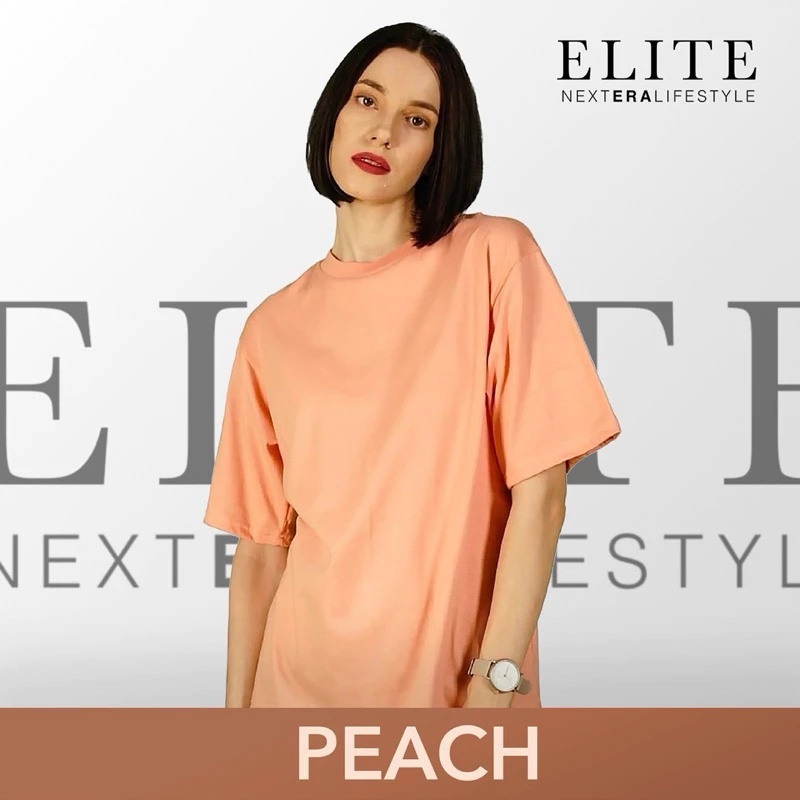Oversize Plain Elite Cotton Unisex Shirt Active Life / Peach/ Blush ...