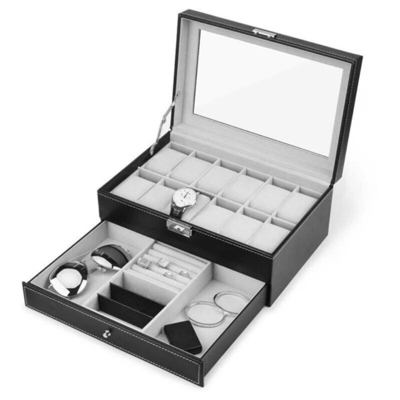 Personalized Two Layer Watch Organizer - Gift Idea for men | Shopee ...