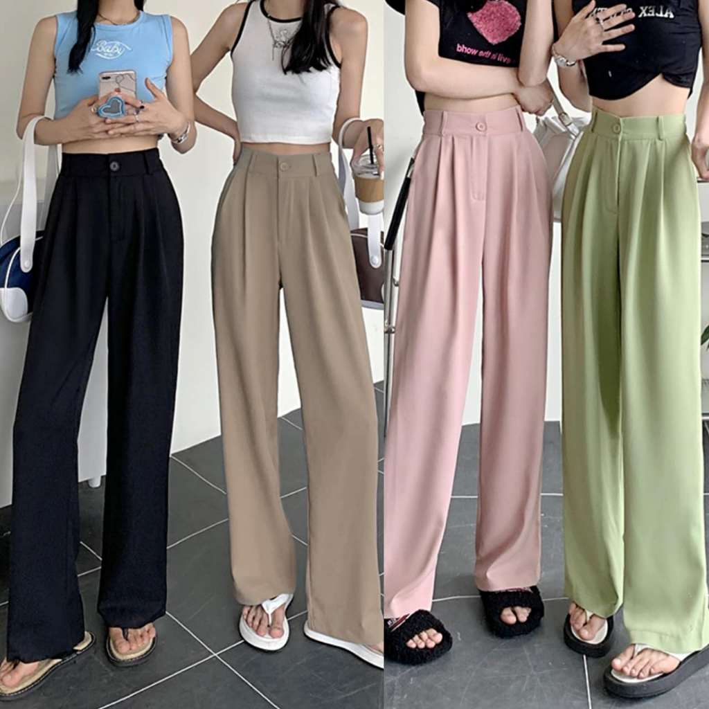 Kinwoo 2.0 Plus Size High Waist Trousers Loose Type 23-34 waist women's ...