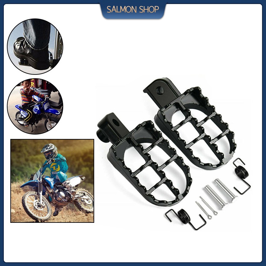 2pcs Motorcycle Foot Pegs Black Aluminum Motorcycle Footrest Universal ...