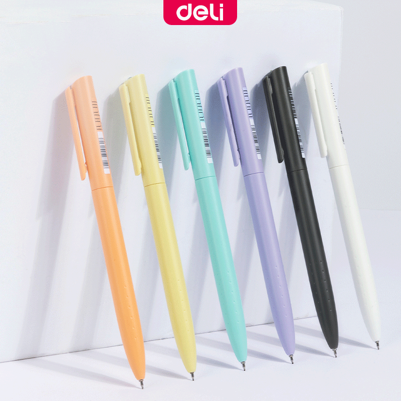 Deli S8 Quick-drying Rotary Writing Gel Pen 0.5mm Black Refill Student ...