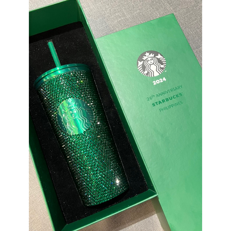 Starbucks Rhinestone “Starbucks Emerald Rhinestone” (Tumbler 16oz ...