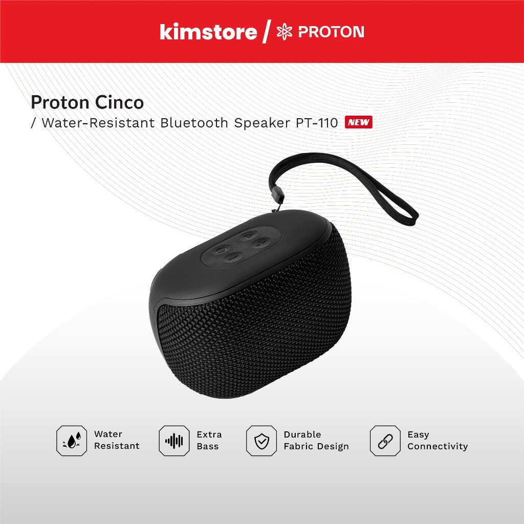 Proton Cinco PT-110 Water-Resistant Bluetooth Speaker | Shopee Philippines