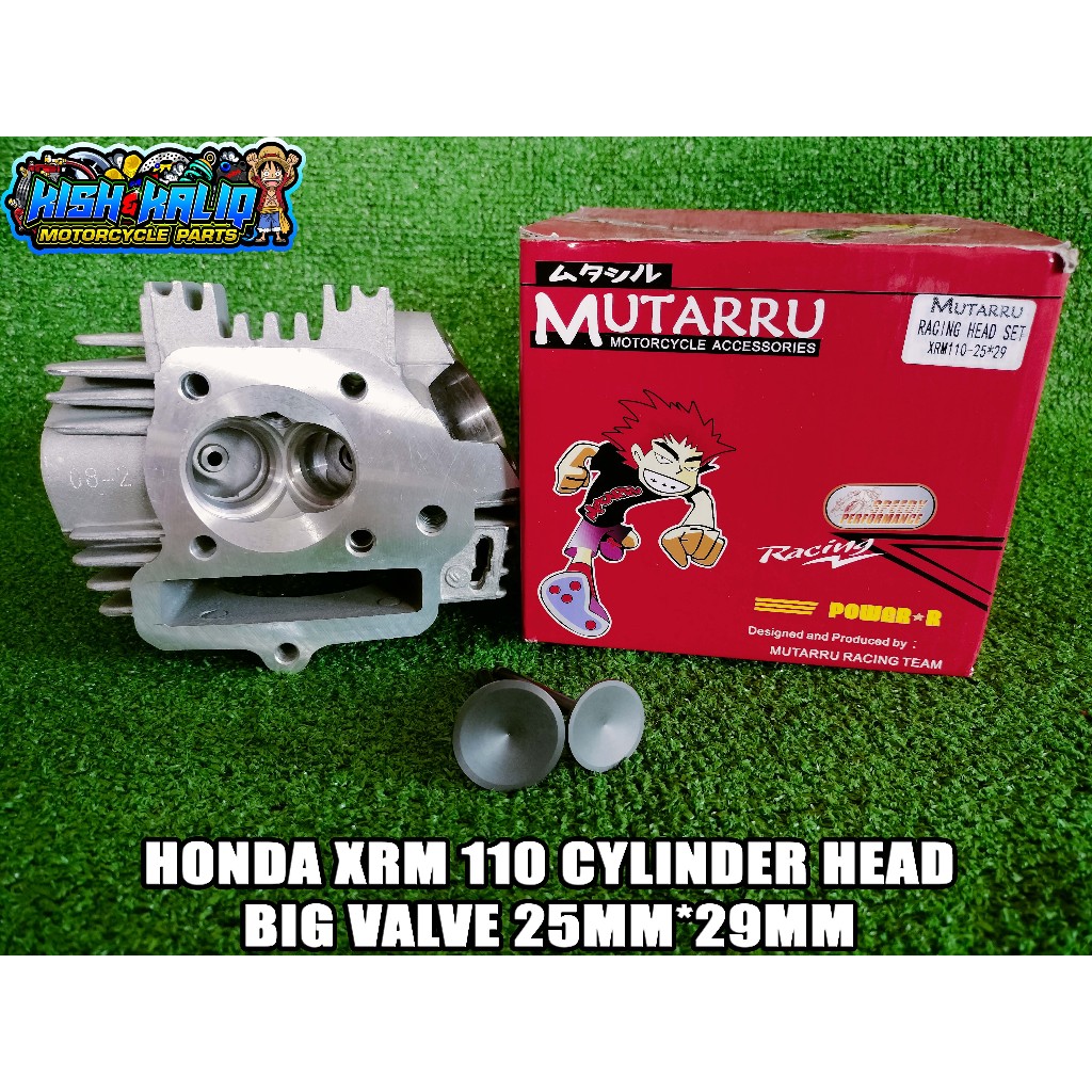 MUTARRU CYLINDER HEAD BIG VALVE 25MM*29MM FOR HONDA XRM 110 | Shopee ...