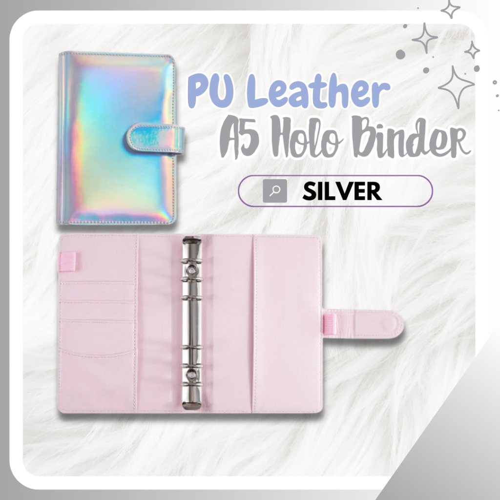 A5 Macaron Laser Hologram Notebook Binder Storage Photocard Binder with ...