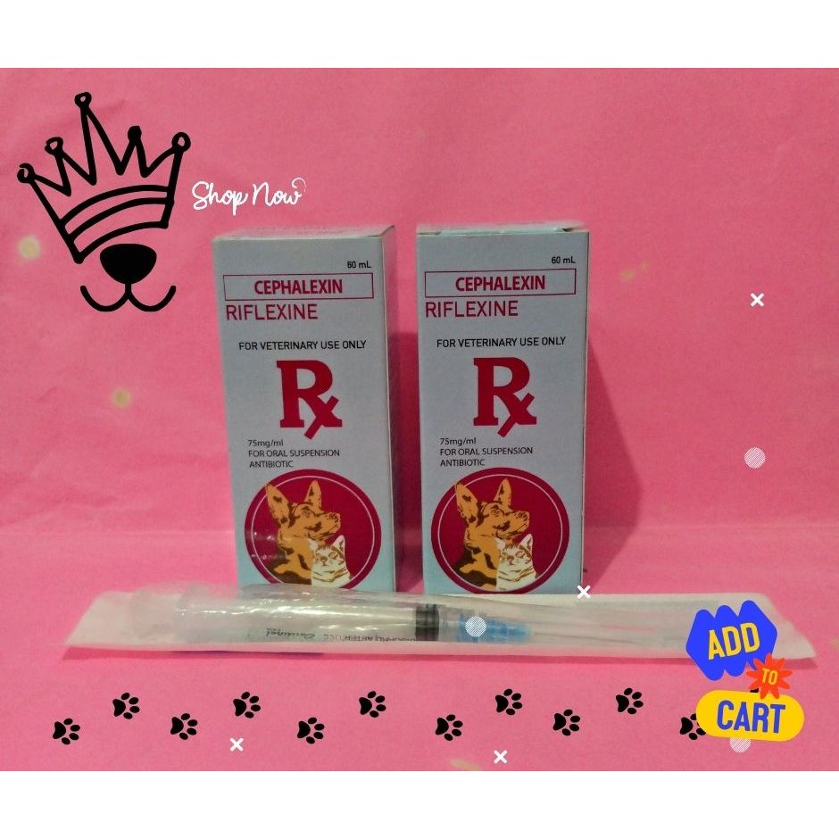Cephalexine Riflexine 60mg/ml Antibiotic Oral Suspension for Cats and ...