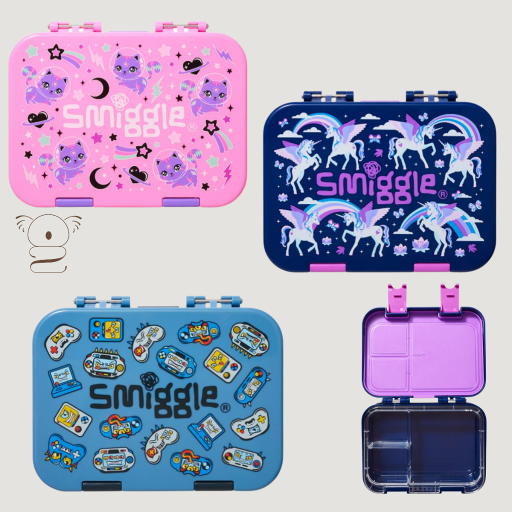 SMIGGLE Away Small Happy Bento Lunchbox Food Storage School Girl Boy ...