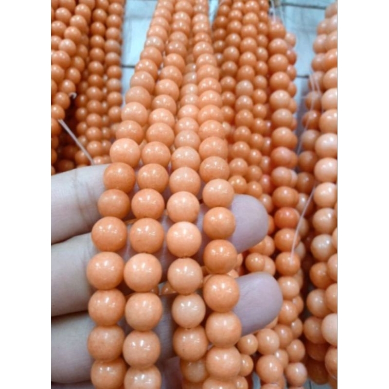 STONE APRICOT COLOR OF THE YEAR BEADS | Shopee Philippines