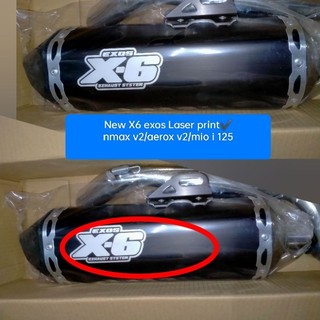 Exos pipe (X6)for Nmax v2/Aerox2/Mio i125/soul gt125/click v3 | Shopee ...